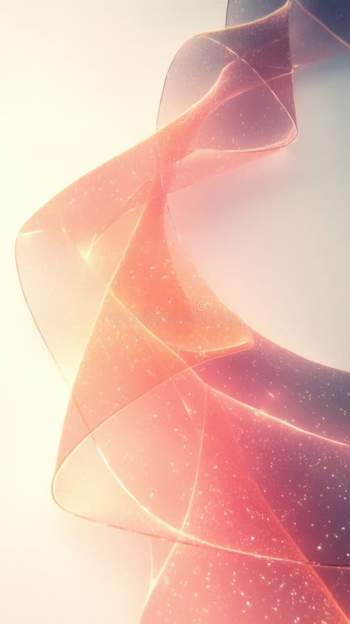 A Soft, Flowing Ribbon-like Shape with a Gradient of Colors and a ...