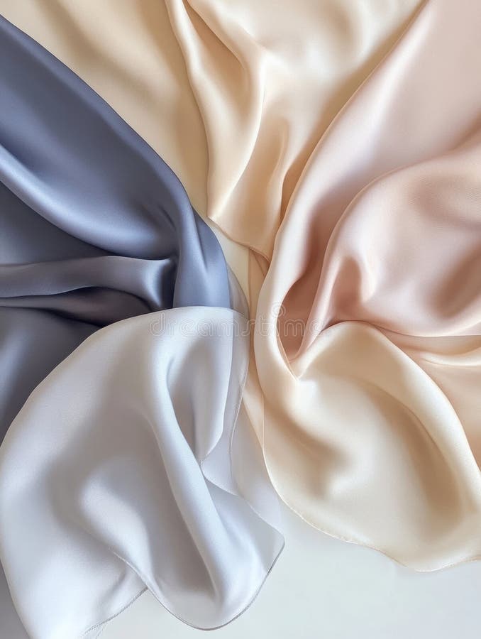 Flowing Silk Fabric Elegant Drape Soft Hues Minimalism Stock Photos ...