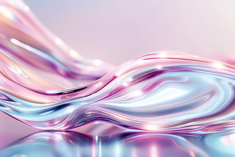 The Soft, Flowing Waves of Translucent Colors Blend Harmoniously ...