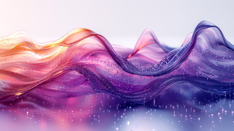 Radiant Waves of Color Dance Against a Soft Backdrop in an Artistic ...