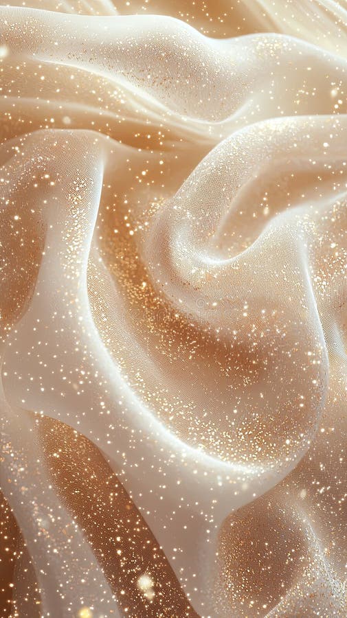 A Soft, Flowing White Fabric with Subtle Glitter and Sparkle Effects ...