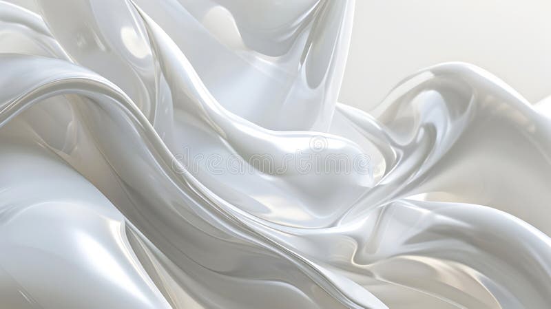 Soft and Flowing White Textures Intertwine Seamlessly, Creating a ...