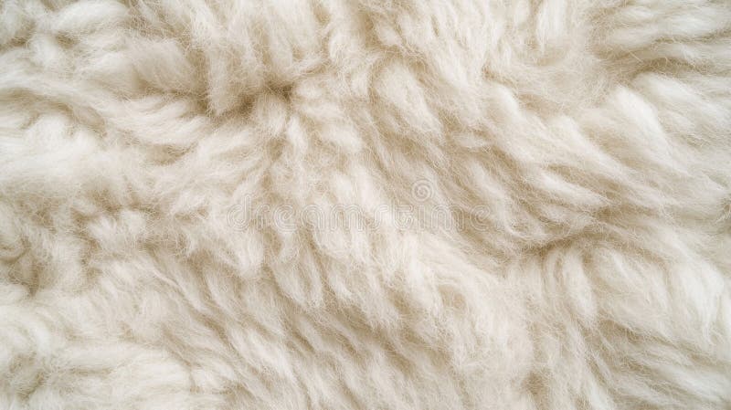 Soft Fluffy Cream Colored Wool Fiber Texture Stock Illustration ...