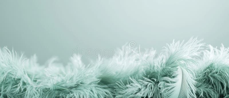 Soft and Fluffy Green Feather Boa Draped Elegantly on Neutral ...