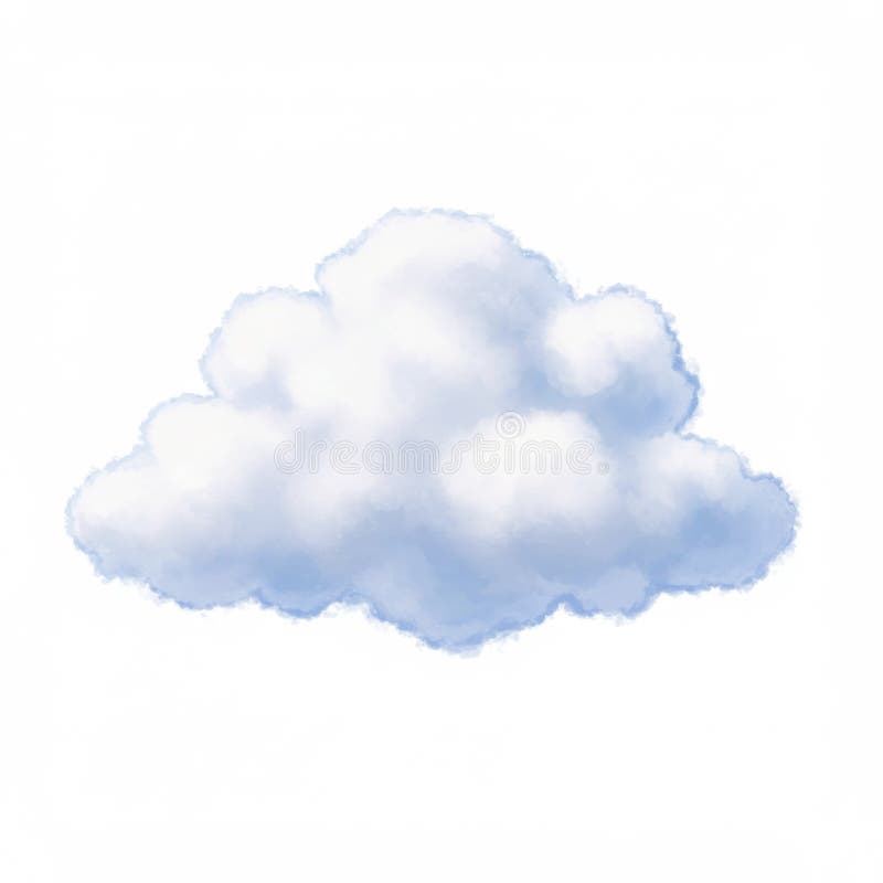 Soft Fluffy White and Light Blue Cloud Illustration Stock Illustration ...