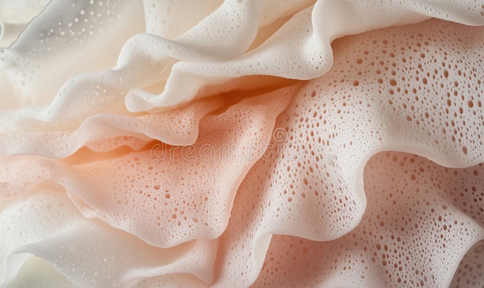 Soft Foam Texture with Delicate Ruffles and Bubbles in Pastel Colors ...