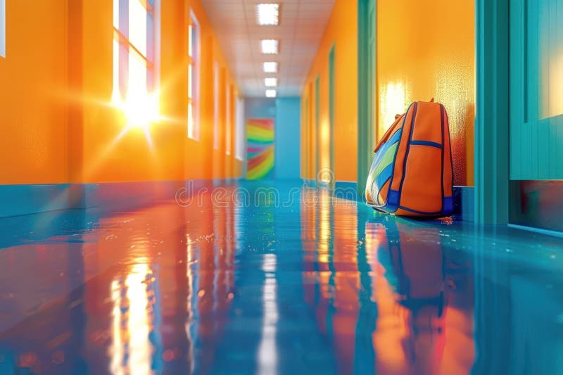 Soft Focus Backdrop of a School Campus Stock Illustration ...