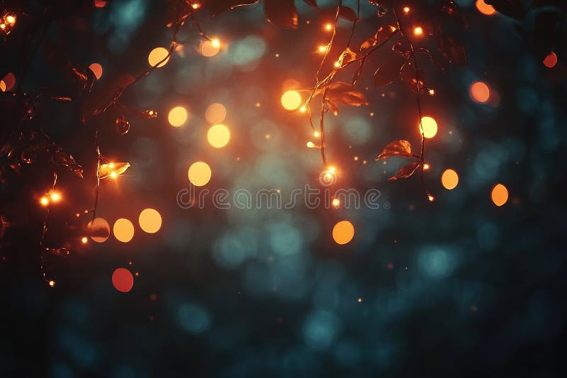 A Soft-focus Background of Blurred Lights Against a Dark Canvas. Stock ...