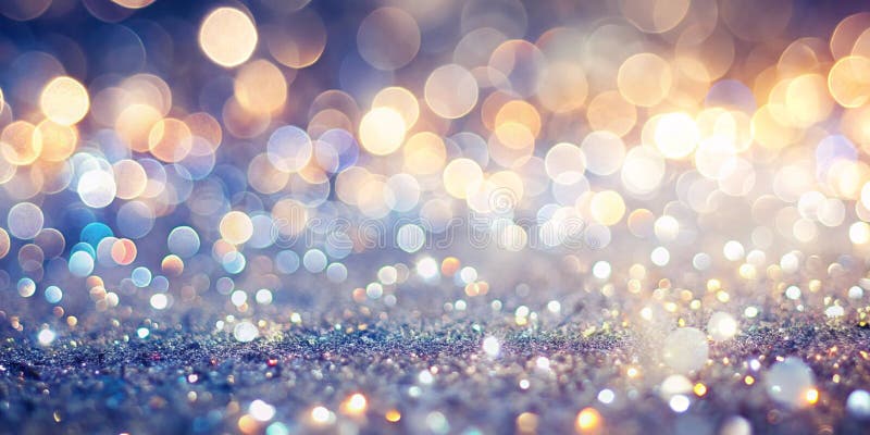 Subtle White Sparkles in a Soft-focus Setting. Modern Blurred Bokeh ...