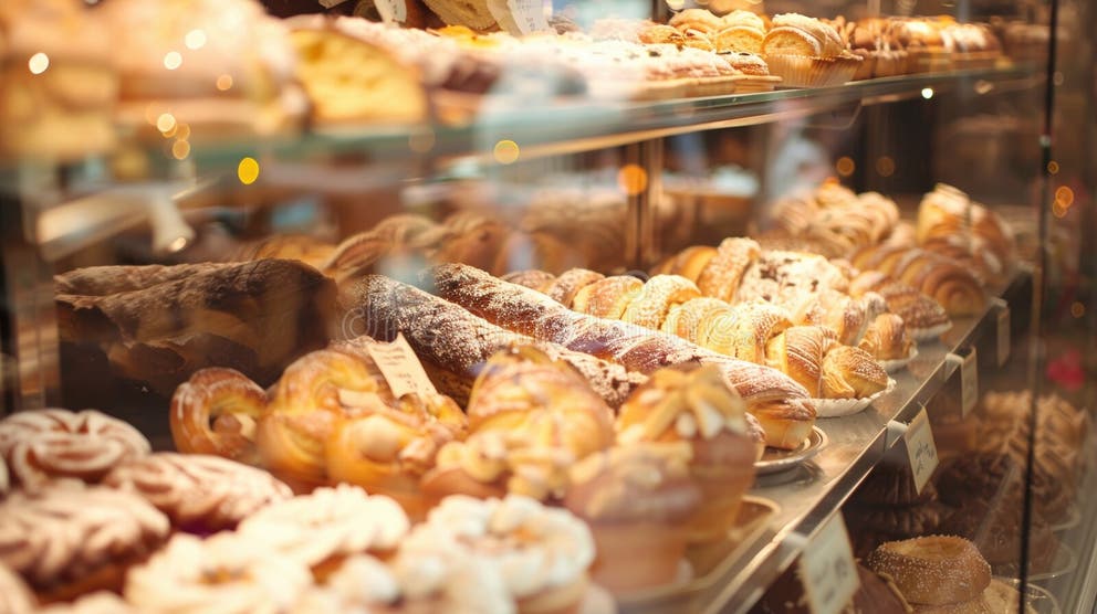 Soft-focus Bakery Backdrop Featuring Artisanal Breads and Cozy Interior ...