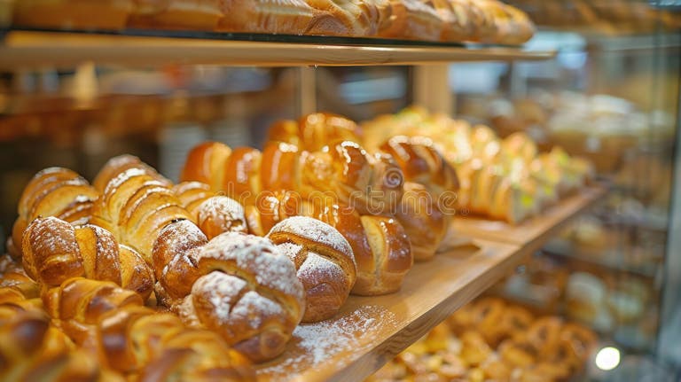 Soft-focus Bakery Backdrop Featuring Artisanal Breads and Cozy Interior ...