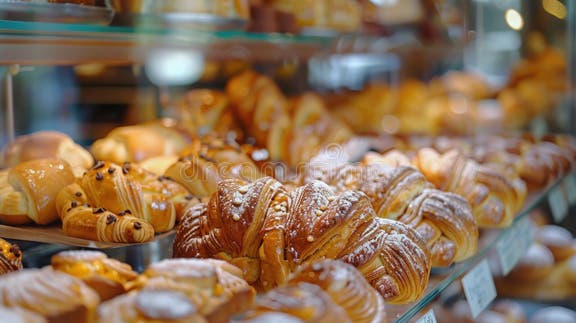 Soft-focus Bakery Backdrop Featuring Artisanal Breads and Cozy Interior Elements. Stock Image ...