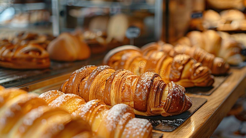 Soft-focus Bakery Backdrop Featuring Artisanal Breads and Cozy Interior Elements. Stock Image ...