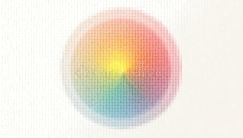 Soft Focus Color Gradient Circle with Pixelated Effect Stock ...