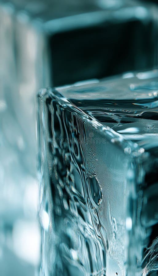 Soft Focus Enhances Intricate Textures of an Abstract Glass Cube in a ...