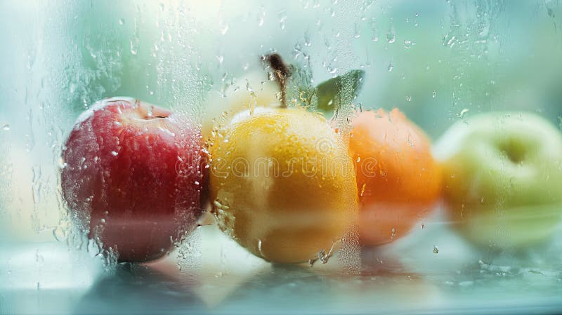 Soft Focus Fruit Behind Glass Texture Distortion Summer Feel Stock ...