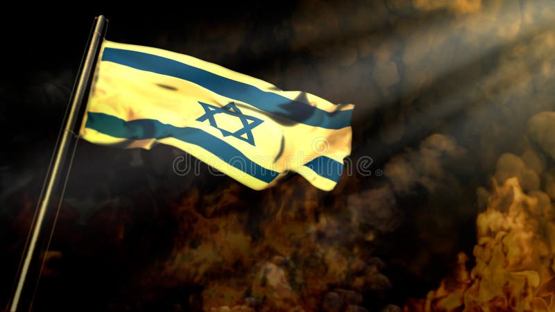 Soft Focus Israel Flag on Smoke with Sun Beams Background - Problems ...