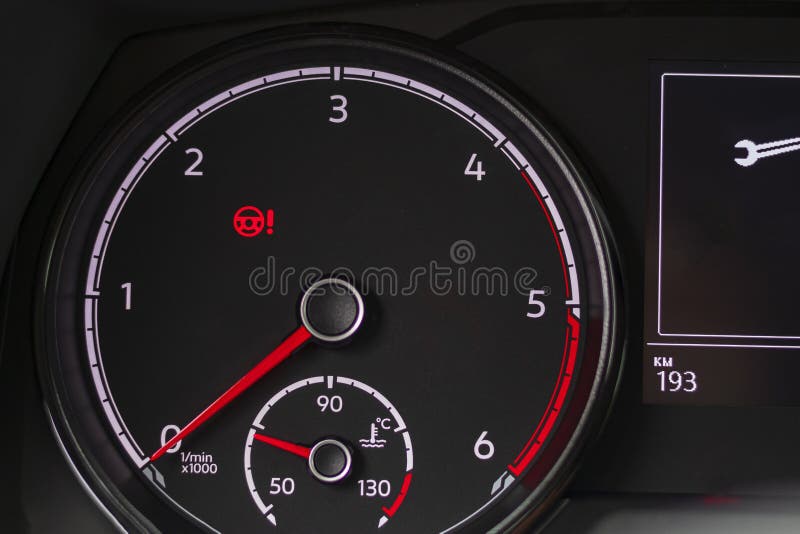 Soft Focus. Natural Light. the Dashboard. the Indicator Lights Up ...