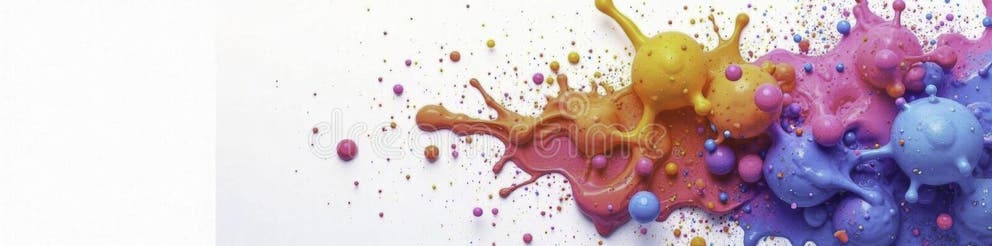 Soft Focus Paint Splatter on White Background, Spill, Blend Stock ...