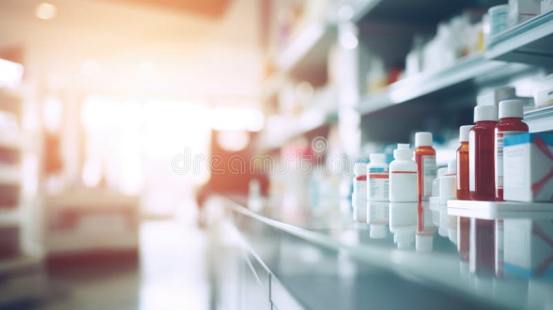 Soft Focus Pharmacy Backdrop, Featuring Medicines and Healthcare ...