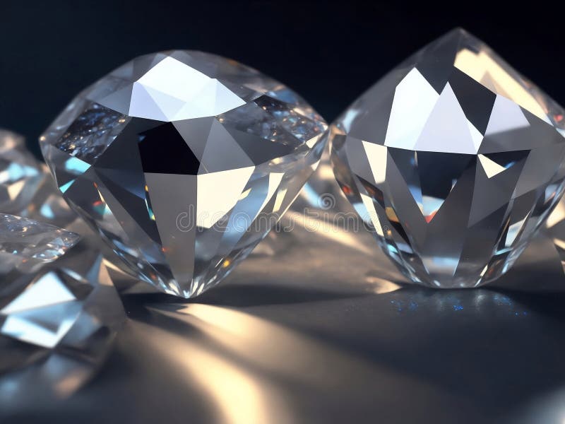 Soft Focus Shot of Beautiful Diamonds, Generative AI Illustration Stock ...