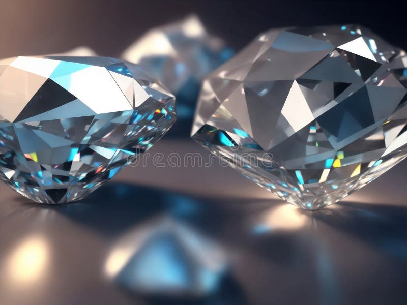 Soft Focus Shot of Beautiful Diamonds, Generative AI Illustration Stock ...