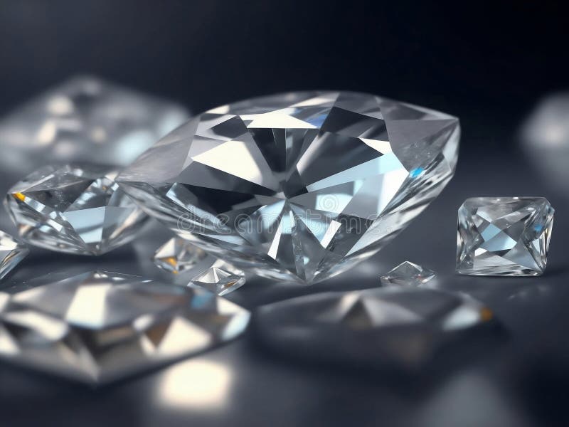 Soft Focus Shot of Beautiful Diamonds, Generative AI Illustration Stock ...