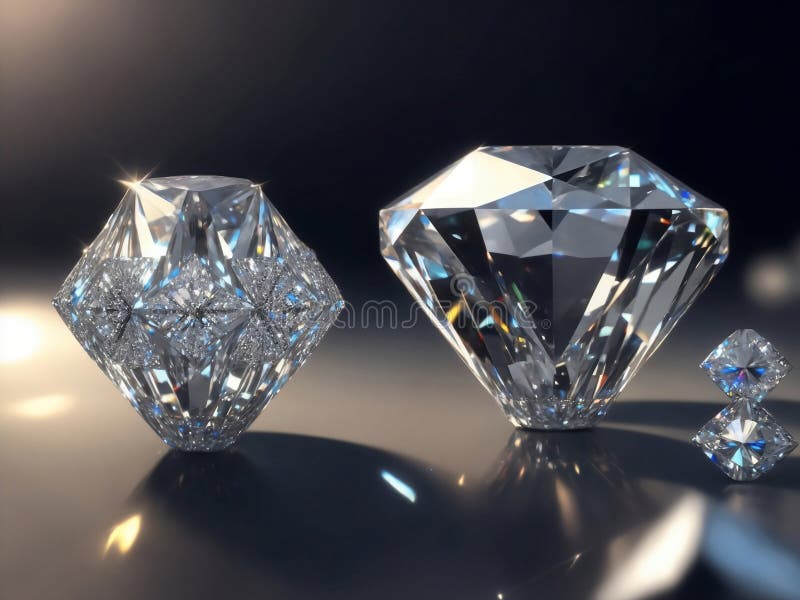 Soft Focus Shot of Beautiful Diamonds, Generative AI Illustration Stock ...