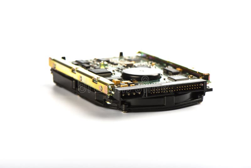 Used Hard Disk Isolated on White Background. Dust Stock Image - Image ...