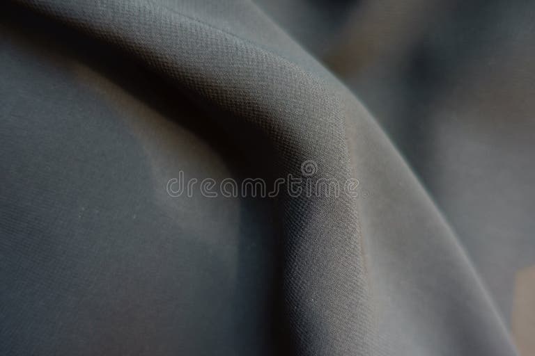Soft Fold on Anthracite Gray Nylon Chiffon Fabric Stock Image - Image ...