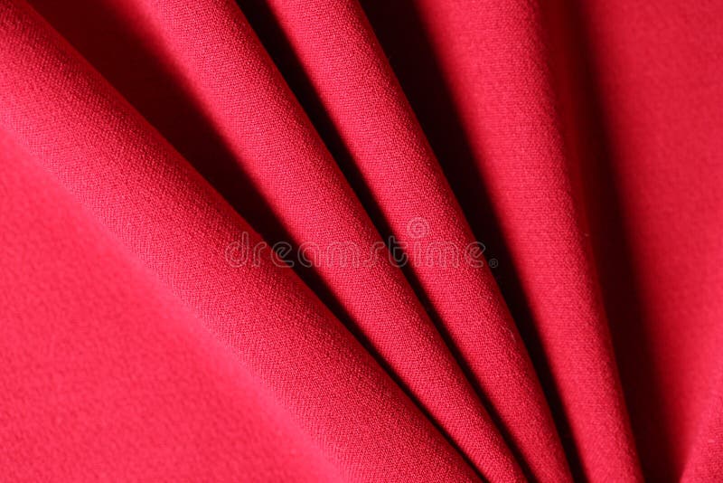 Soft Folded Bright Red Textile Material Textured Background Stock Photo ...
