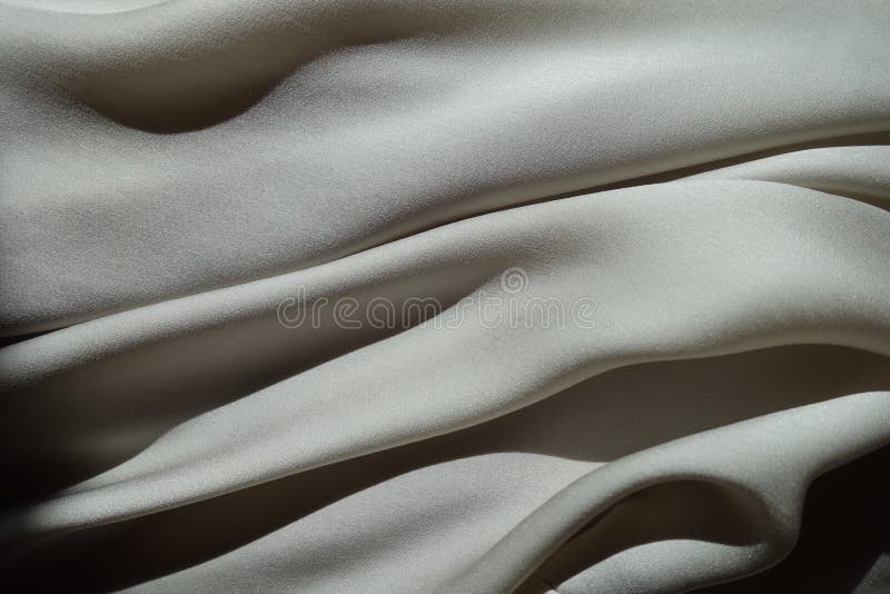 Soft Folds on Light Grey Chiffon Stock Image - Image of laurel, curve ...