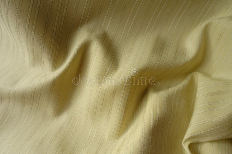 Soft Folds on Olive Green Striped Cotton and Polyester Fabric Stock ...