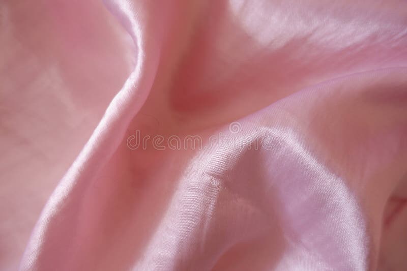 Soft Folds on Pink Satin Polyester Fabric Stock Image - Image of fashion, fabric: 327409659