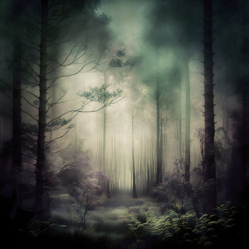 Soft Forest Landscape for Wallpapers and Backgrounds. Stock ...