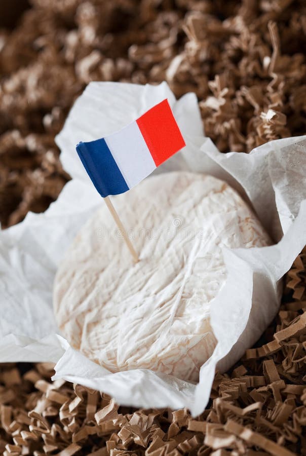 Soft French Cheese and Flag Stock Image - Image of appetizer ...