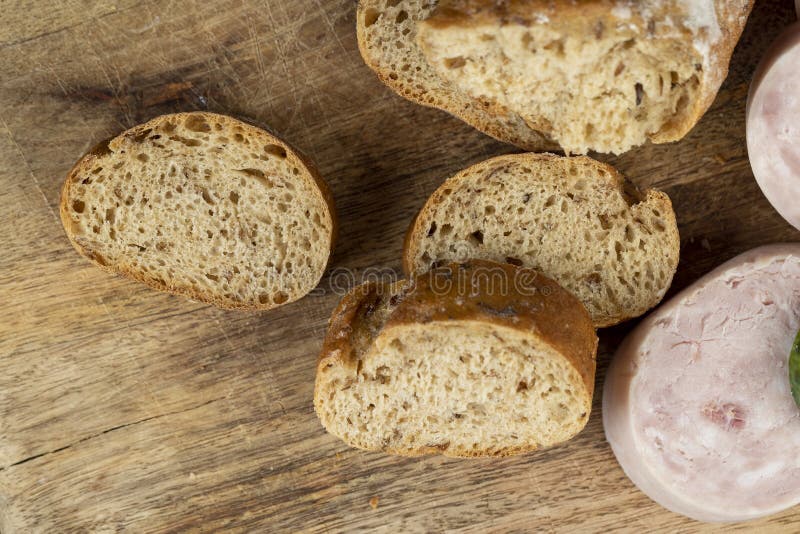 Soft Fresh Bread with the Addition of Various Grains and Cereals Stock ...
