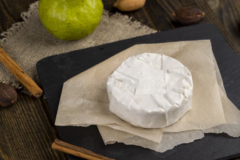 Soft Fresh Cheese with Noble White Mold that You Can Eat Stock Photo ...