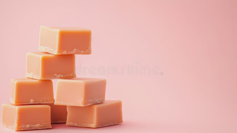 Soft Fudge Bars on Smooth Gradient Background Stock Photo - Image of ...