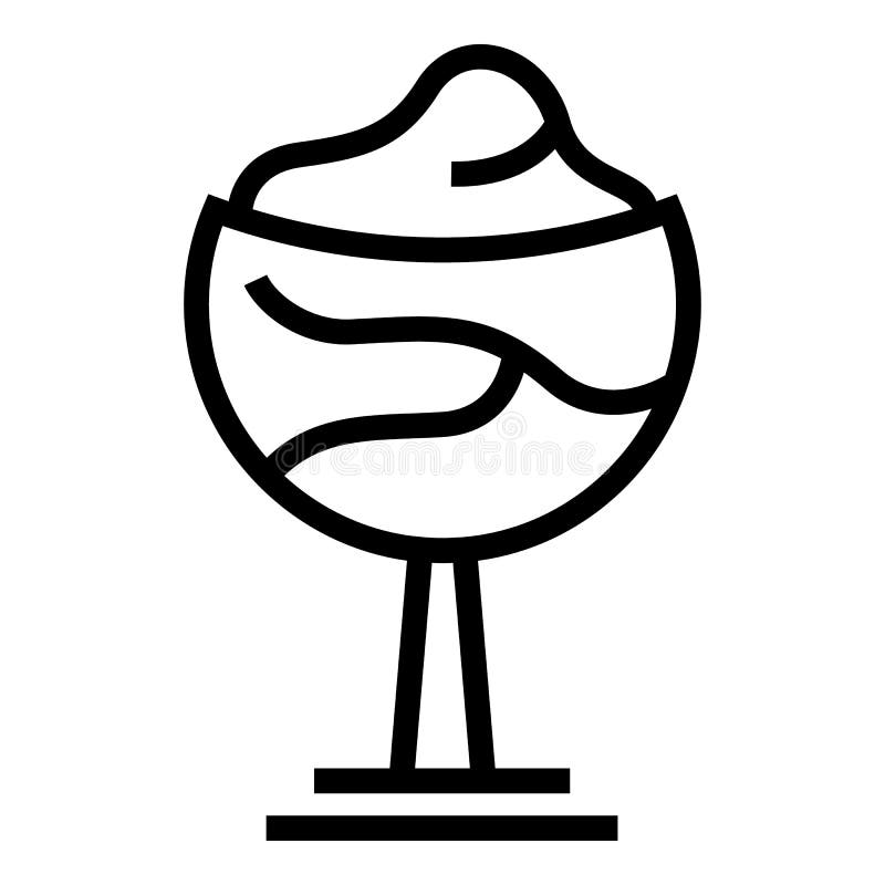 Soft Gelato Icon Outline Vector. Ice Cream Stock Vector - Illustration ...