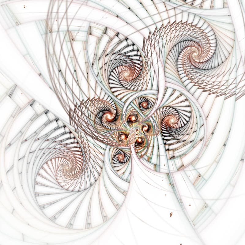 Soft and Gentle Fractal Swirls Stock Illustration - Illustration of ...