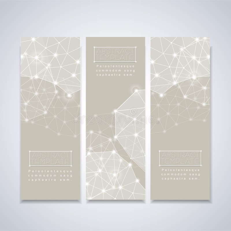 Soft Geometric Background Design for Banners Set Stock Vector ...