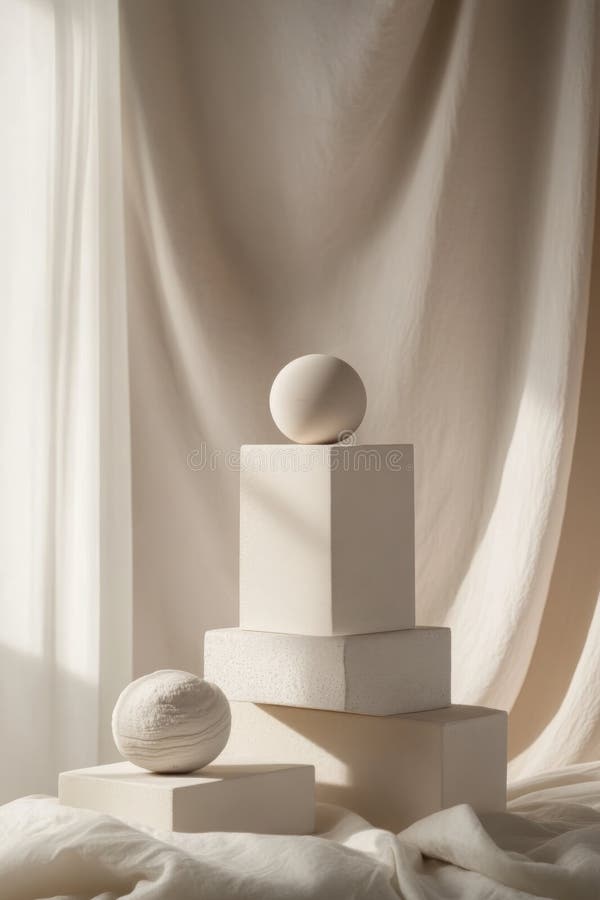 Soft Geometric Harmony on Light Stock Illustration - Illustration of ...