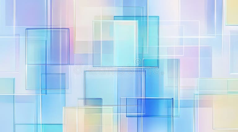 Soft Geometric Shapes in Pastel Colors Create an Abstract Background ...