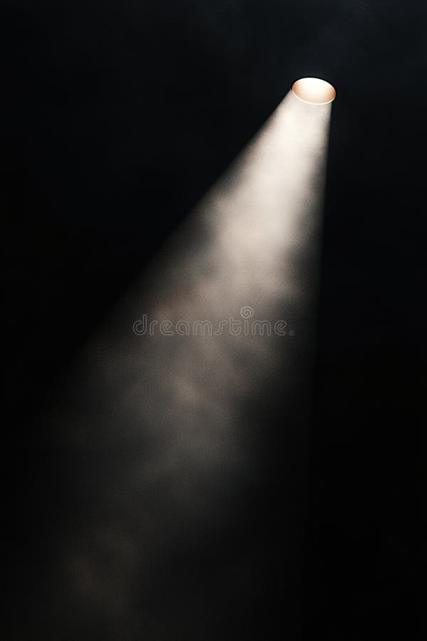 A Soft Glow Emerges from a Central Warm Spotlight Against a Sleek Black ...