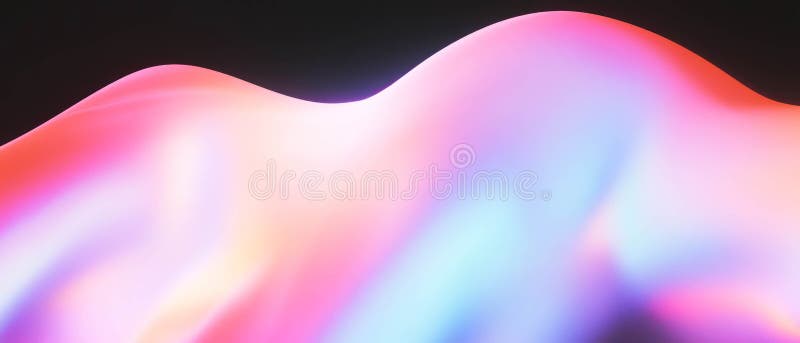 Soft Glow of a Neon Rectangle on a Black Background Highlighting Modern ...