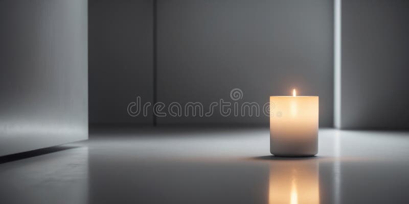 Soft Glowing Light in a Dark Space with Subtle Reflections Stock Image ...
