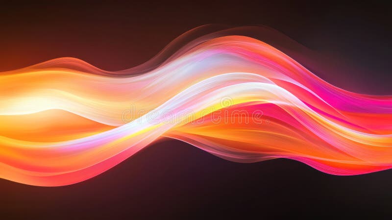 Soft Glowing Light Patterns Create Vibrant Wave of Colors in Motion ...