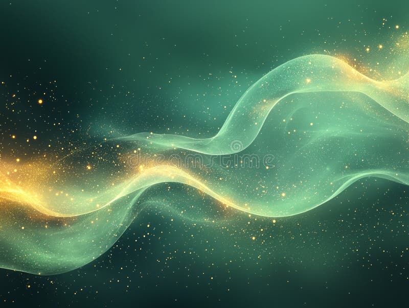 Soft Glowing Lines Flow Gracefully Across Deep Gradient Backdrop ...