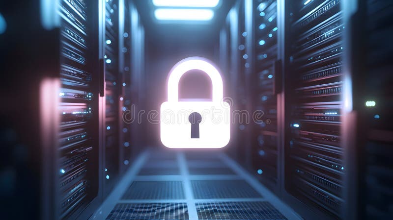 Soft Glowing Lock Symbol in a Clean Digital Environment Stock ...